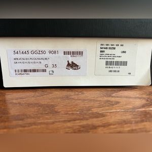 Gucci | Shoes | Gucci Sneaker With Detailed Gold Accent And Rhinestones ...